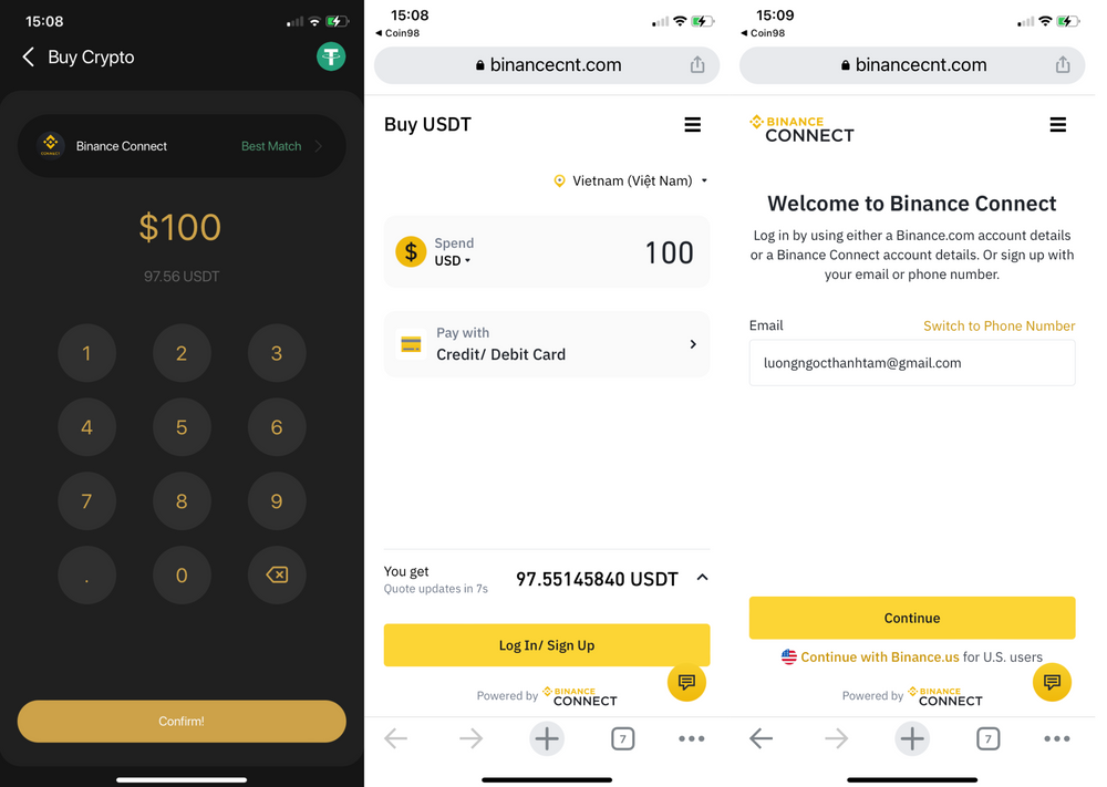 Coin98 integrates Binance Connect, tapping millions of users into a ...